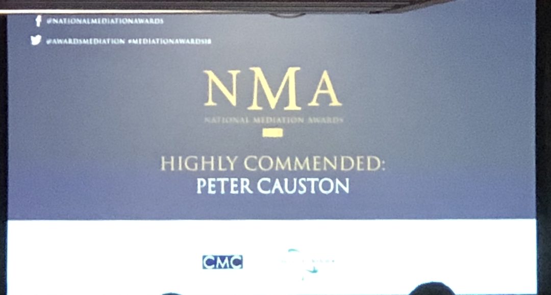 Peter Causton Highly Commended - Mediation Awards 2018 - Pro Mediate ...