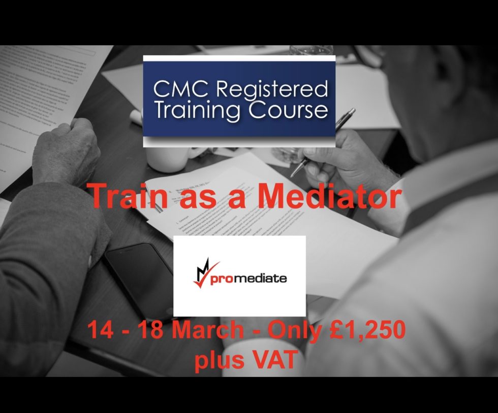 Mediator Training - Train to become a CMC Registered Civil Mediator